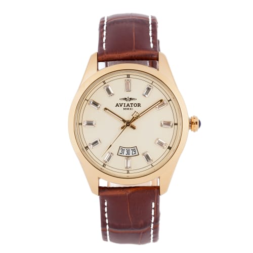 Aviator Genuine Leather Analogue Watch | Shop Now
