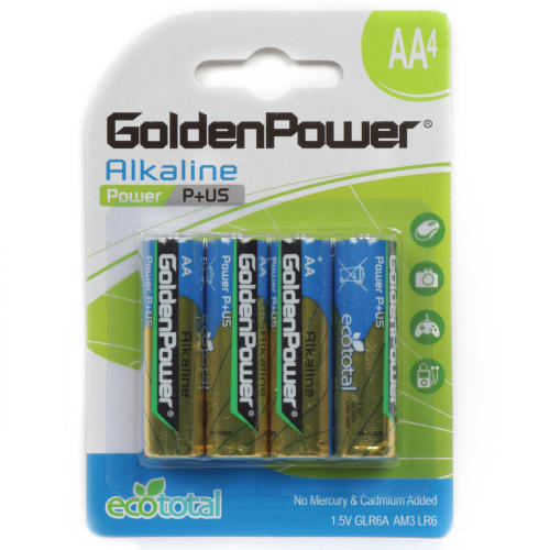 Goldenpower 4-Piece Aa Alkaline Power Plus | Shop Now