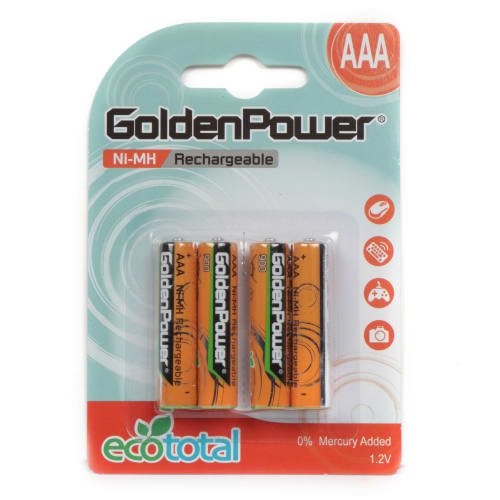 Goldenpower 4-Piece Aaa Rechargeable Battery | Shop Now