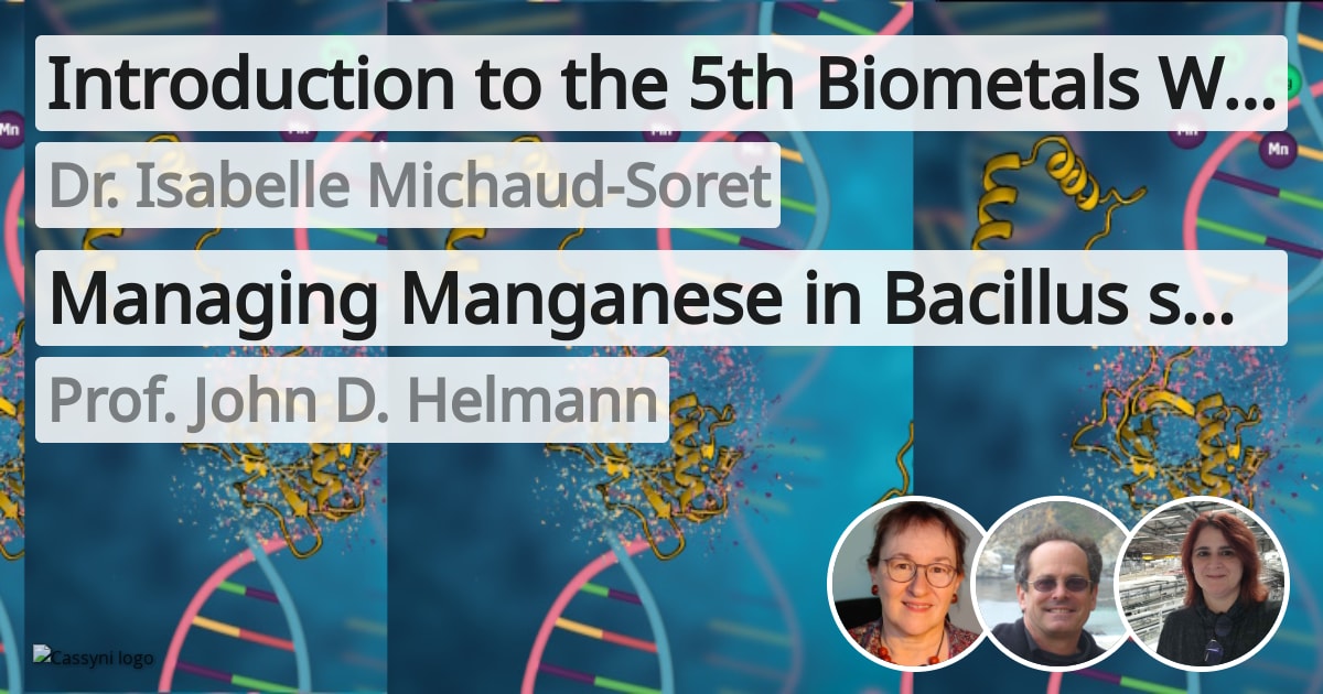 Introduction to the 5th Biometals Webinars - presented by Dr. Isabelle ...