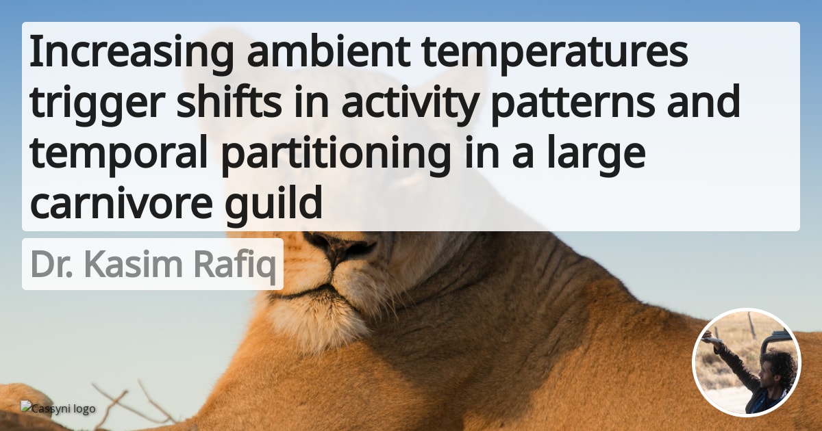 Increasing ambient temperatures trigger shifts in activity patterns and temporal partitioning in ...