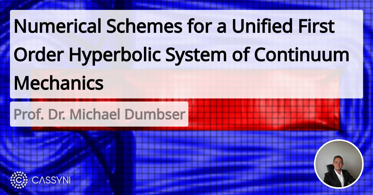 Numerical Schemes for a Unified First Order Hyperbolic System of Continuum Mechanics - presented ...