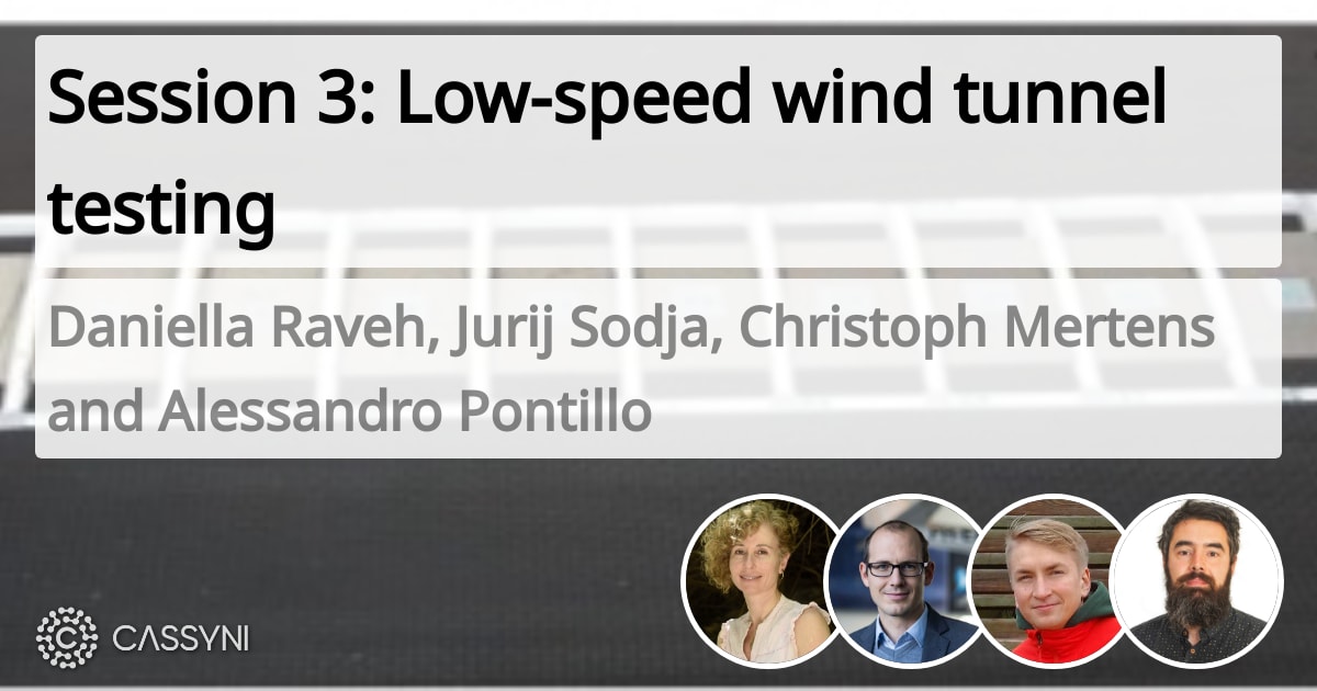 Session 3: Low-speed wind tunnel testing: Analysis and Testing of the ...