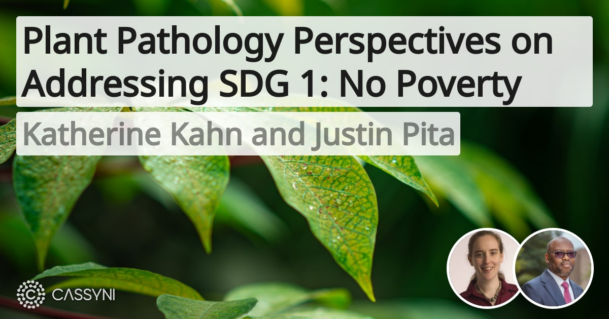 Plant Pathology Perspectives on Addressing SDG 1: No Poverty ...