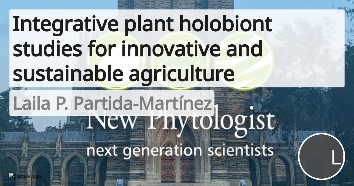 Integrative plant holobiont studies for innovative and sustainable ...