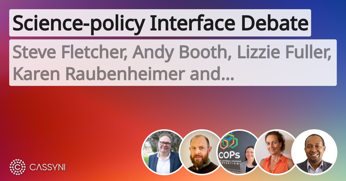 Science-policy Interface Debate - presented by Professor Steve Fletcher ...