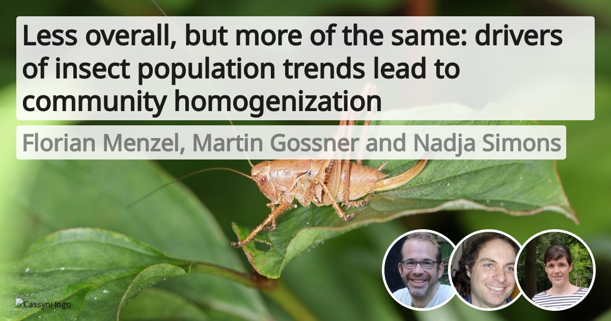 Less overall, but more of the same: drivers of insect population trends ...