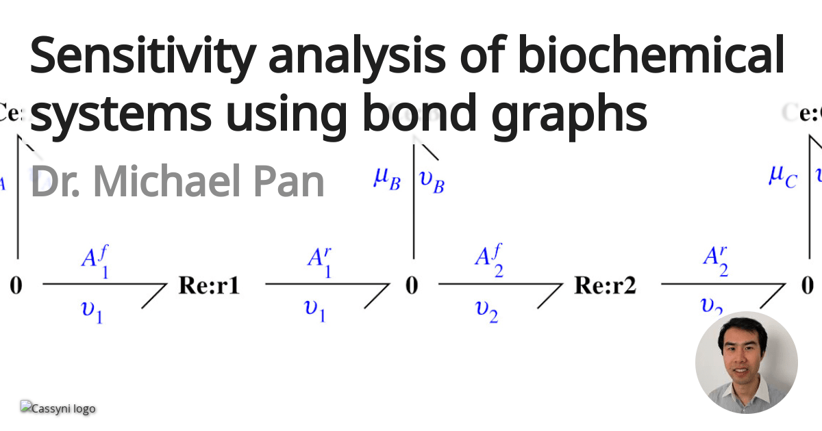 Sensitivity analysis of biochemical systems using bond graphs - presented by Dr. Michael Pan and ...