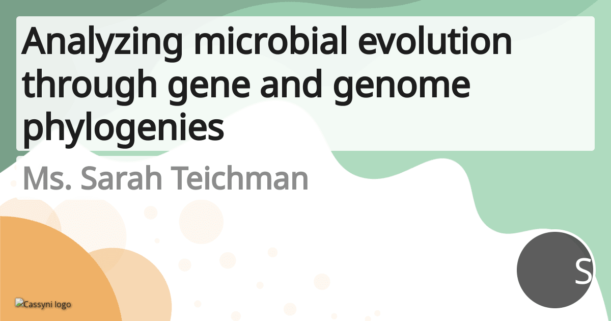Analyzing microbial evolution through gene and genome phylogenies ...
