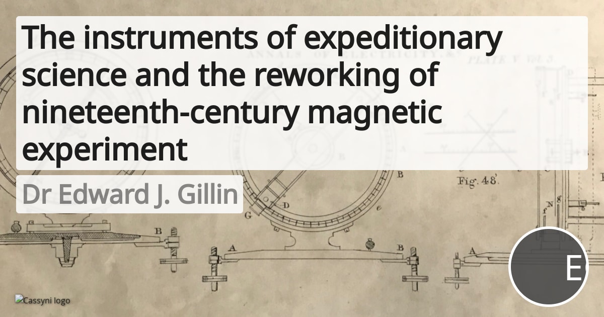 The instruments of expeditionary science and the reworking of ...