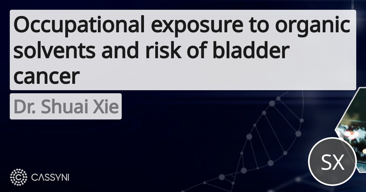 Occupational exposure to organic solvents and risk of bladder cancer ...