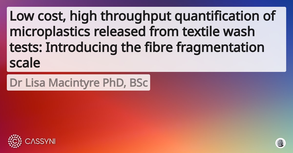 Low cost, high throughput quantification of microplastics released from ...