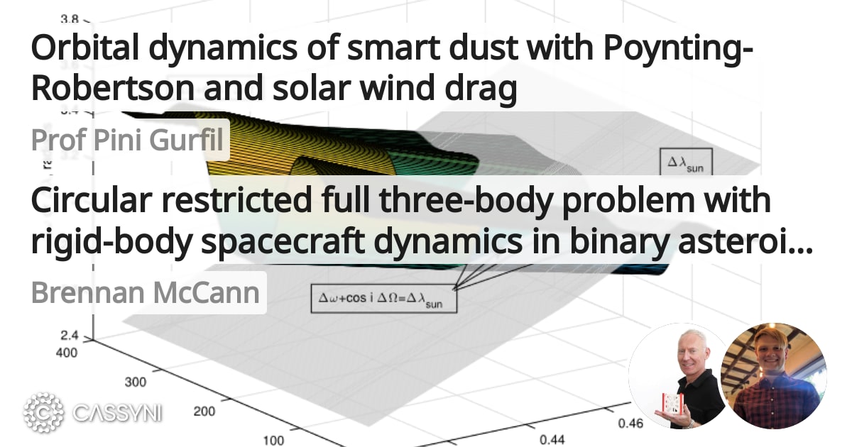 Orbital dynamics of smart dust with Poynting-Robertson and solar wind drag - presented by Prof ...