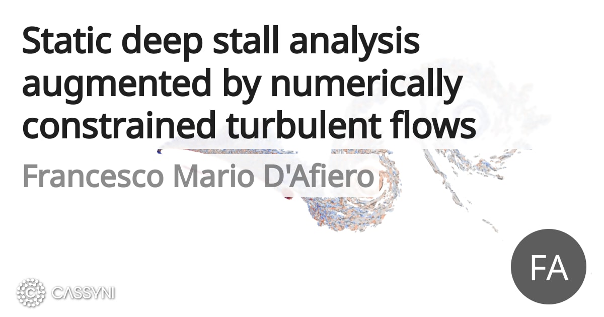 Static deep stall analysis augmented by numerically constrained ...