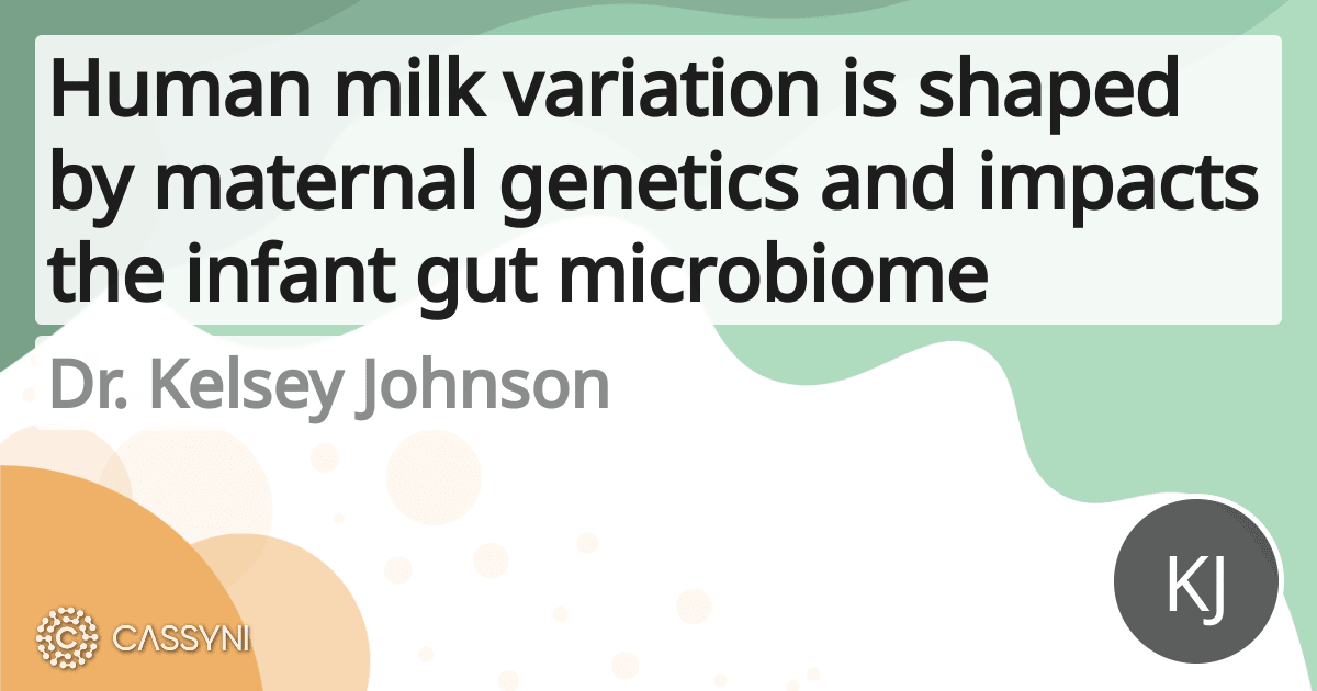 Human milk variation is shaped by maternal genetics and impacts the ...
