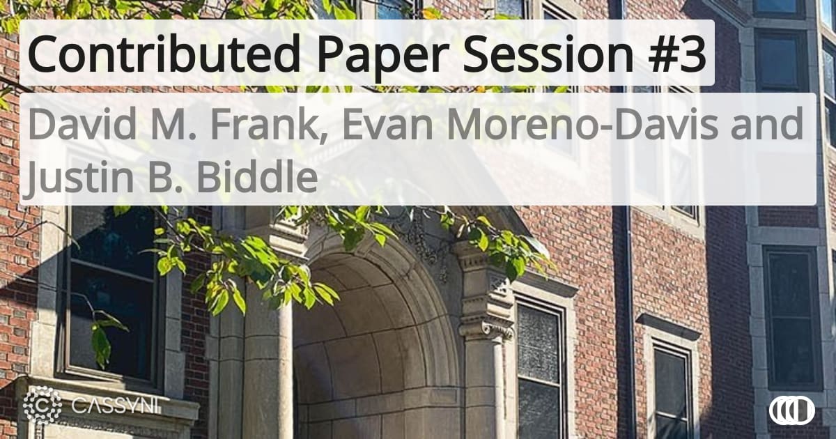Contributed Paper Session #3 - presented by Assoc. Prof. Justin B ...