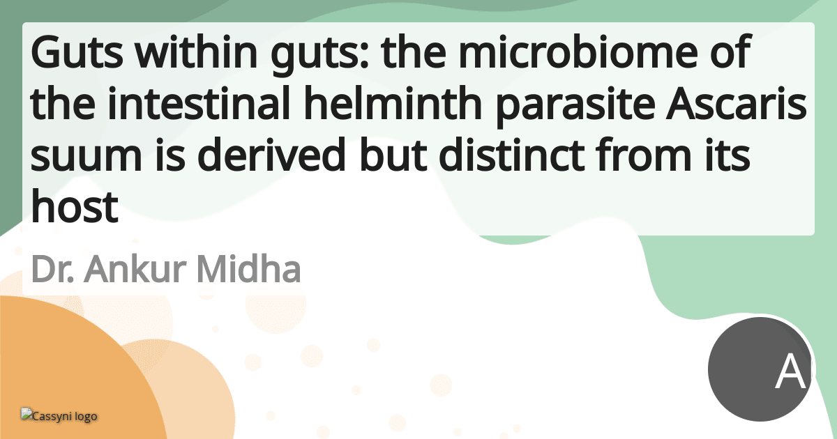Guts within guts: the microbiome of the intestinal helminth parasite ...