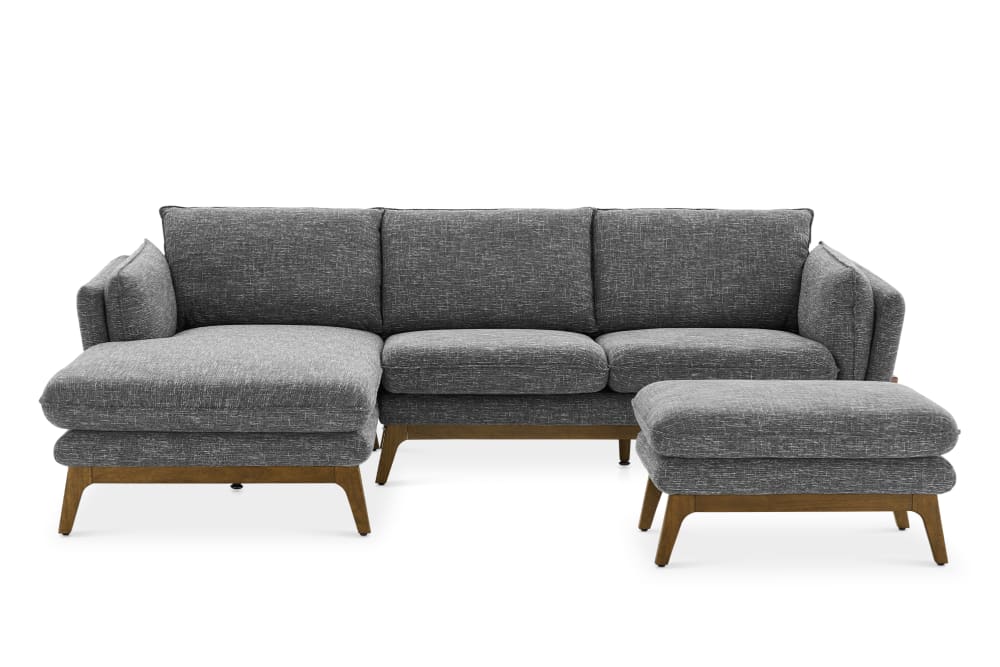 Remi Chaise Sectional Sofa with Ottoman | Castlery US