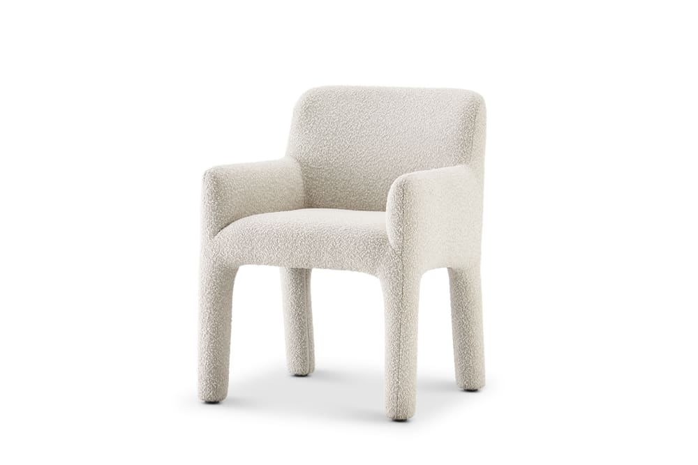 Sonia Performance Bouclé Dining Arm Chair | Castlery US