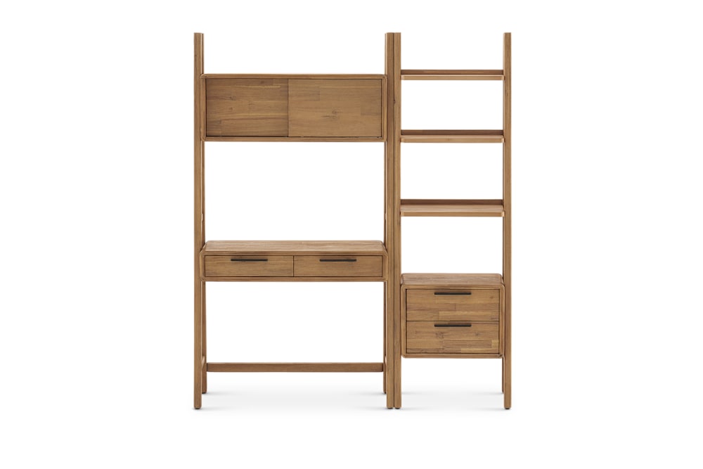 Seb Wall Desk with Bookcase Set | Castlery UK