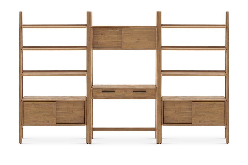 Seb Wall Desk with Bookshelf Set | Castlery US