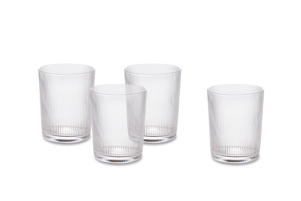 Flute Short Drinking Glasses, Set of 4 | Castlery UK
