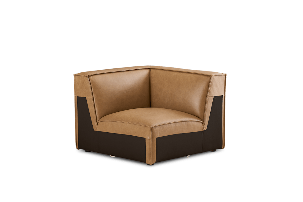 Jonathan Leather Corner Couch | Castlery US
