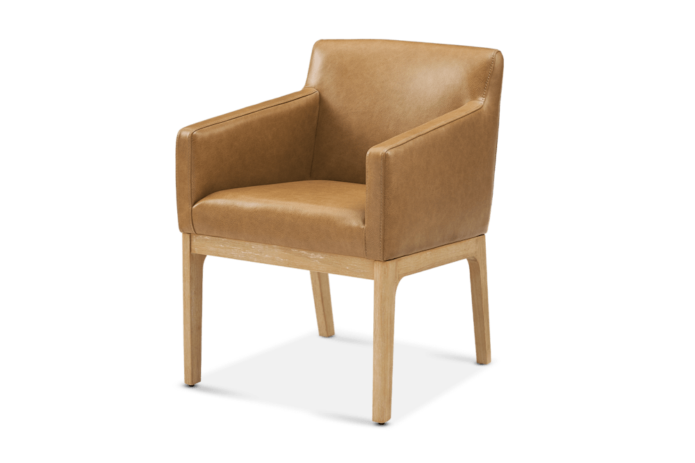 Elliot Leather Dining Arm Chair | Castlery Singapore