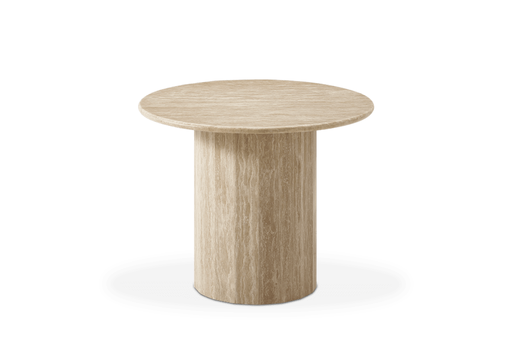 Belmont Travertine Round Dining Table | Castlery Singapore