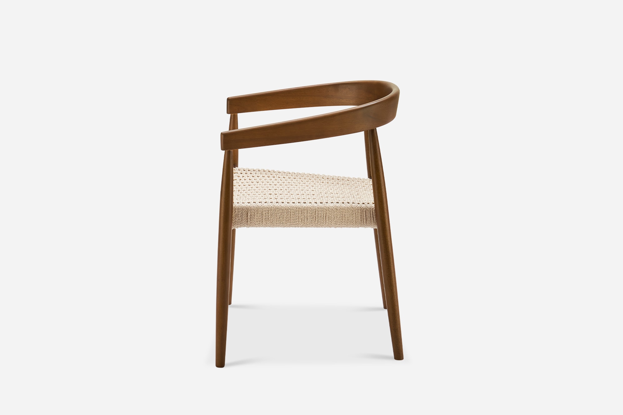 Austen Dining Arm Chair, Walnut Stain | Castlery Singapore