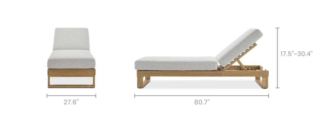 Rio Outdoor Teak Chaise Lounge | Castlery US