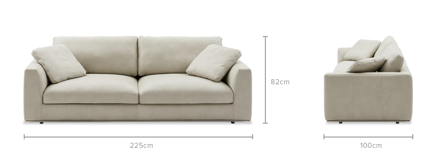Hamilton Leather 3 Seater Sofa | Castlery Australia