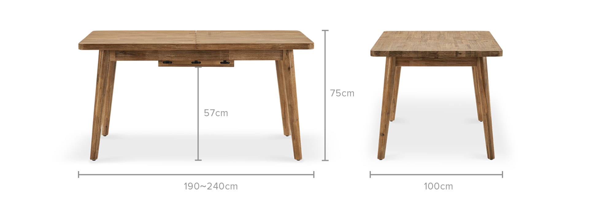 Seb Extendable Dining Table, 190-240cm | Castlery Singapore