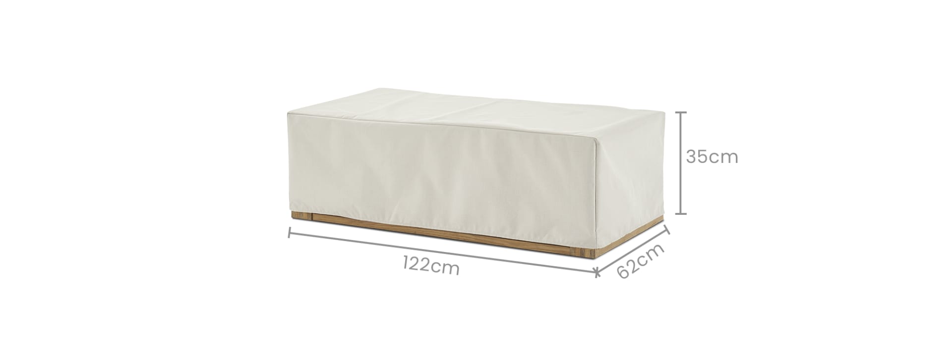 Rio Outdoor Teak Rectangular Box Coffee Table Cover | Castlery Singapore