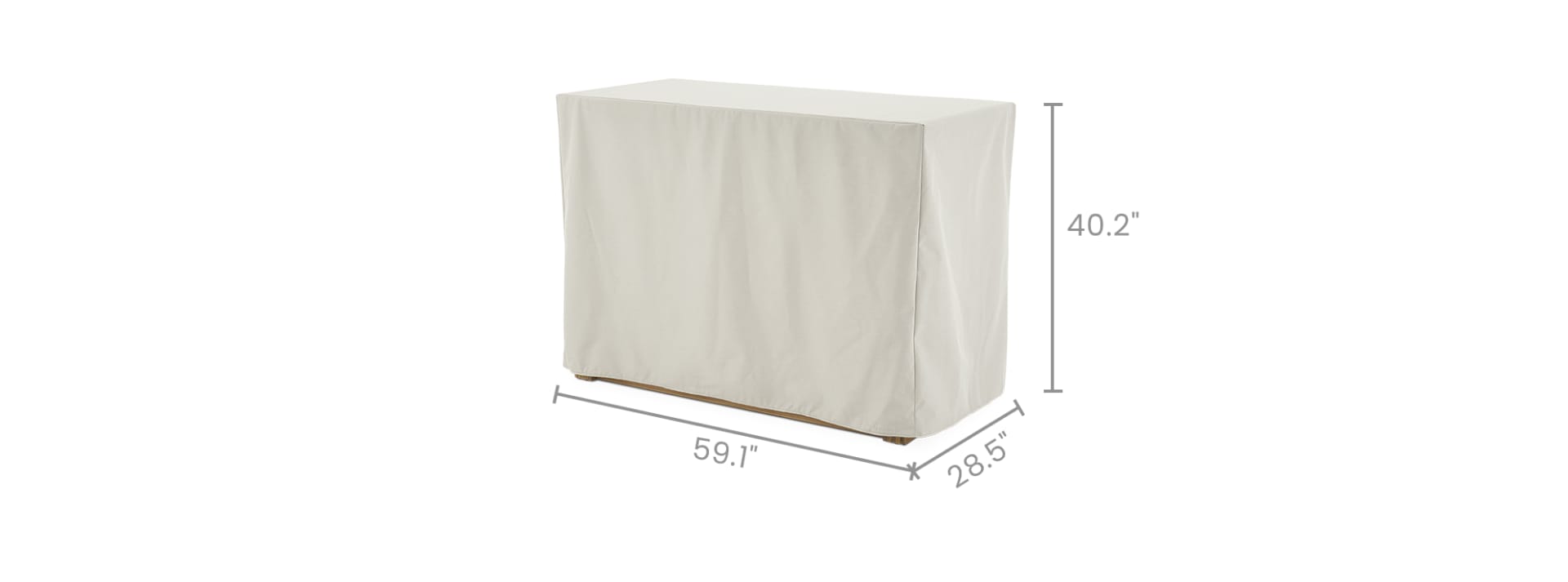 Rio Outdoor Teak Rectangular Bar Table Cover | Castlery US