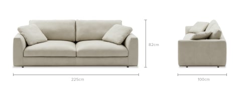 Hamilton Leather 3 Seater Sofa | Castlery Australia