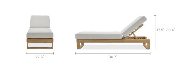 Rio Outdoor Teak Chaise Lounge | Castlery US