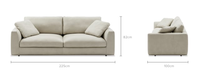 Hamilton Leather 3 Seater Sofa | Castlery Australia