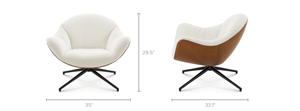 Arden Performance Fabric Swivel Armchair | Castlery US