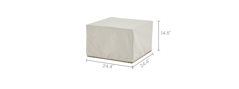Rio Outdoor Teak Square Box Side Table Cover | Castlery US