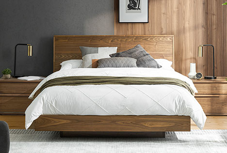 Joseph Bed, Queen, Stone Grey | Castlery Singapore