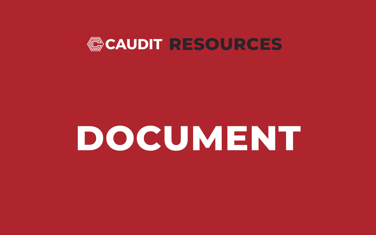 CAUDIT Vendor Information Pack