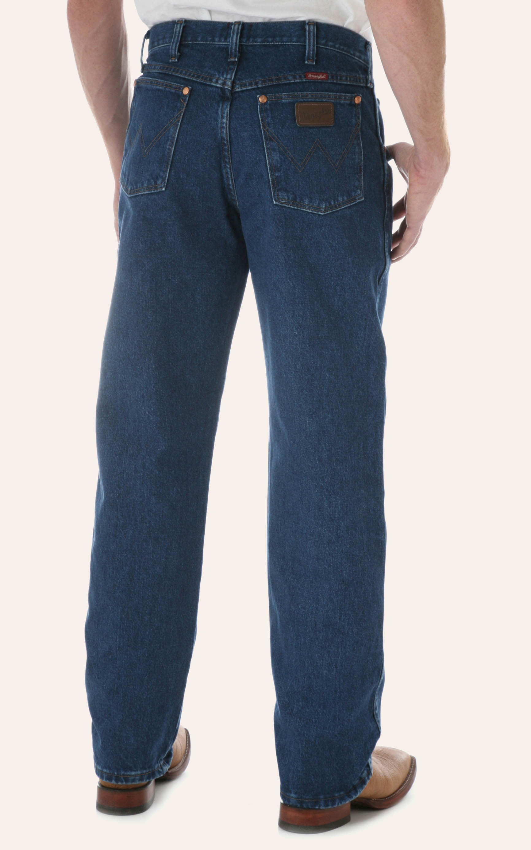 Wrangler Men's Cowboy Cut Medium Stonewash Relaxed Fit Jeans - Tall ...