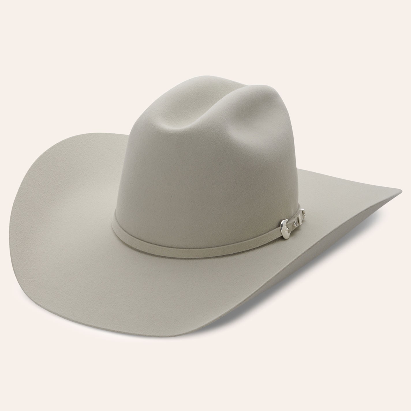 Resistol Midnight 6X Silverbelly Modified Cattleman Crown Felt Cowboy ...