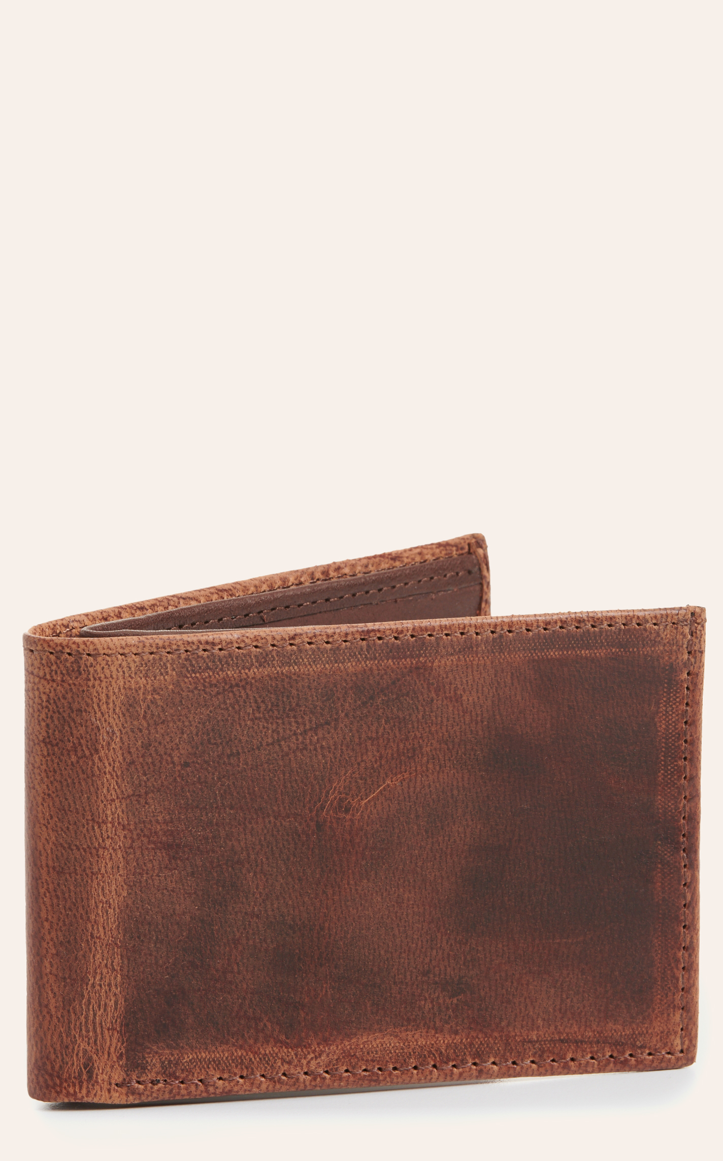 JRC & Sons Men's Tan Mad Dog Goat Leather Bifold Wallet | Cavender's