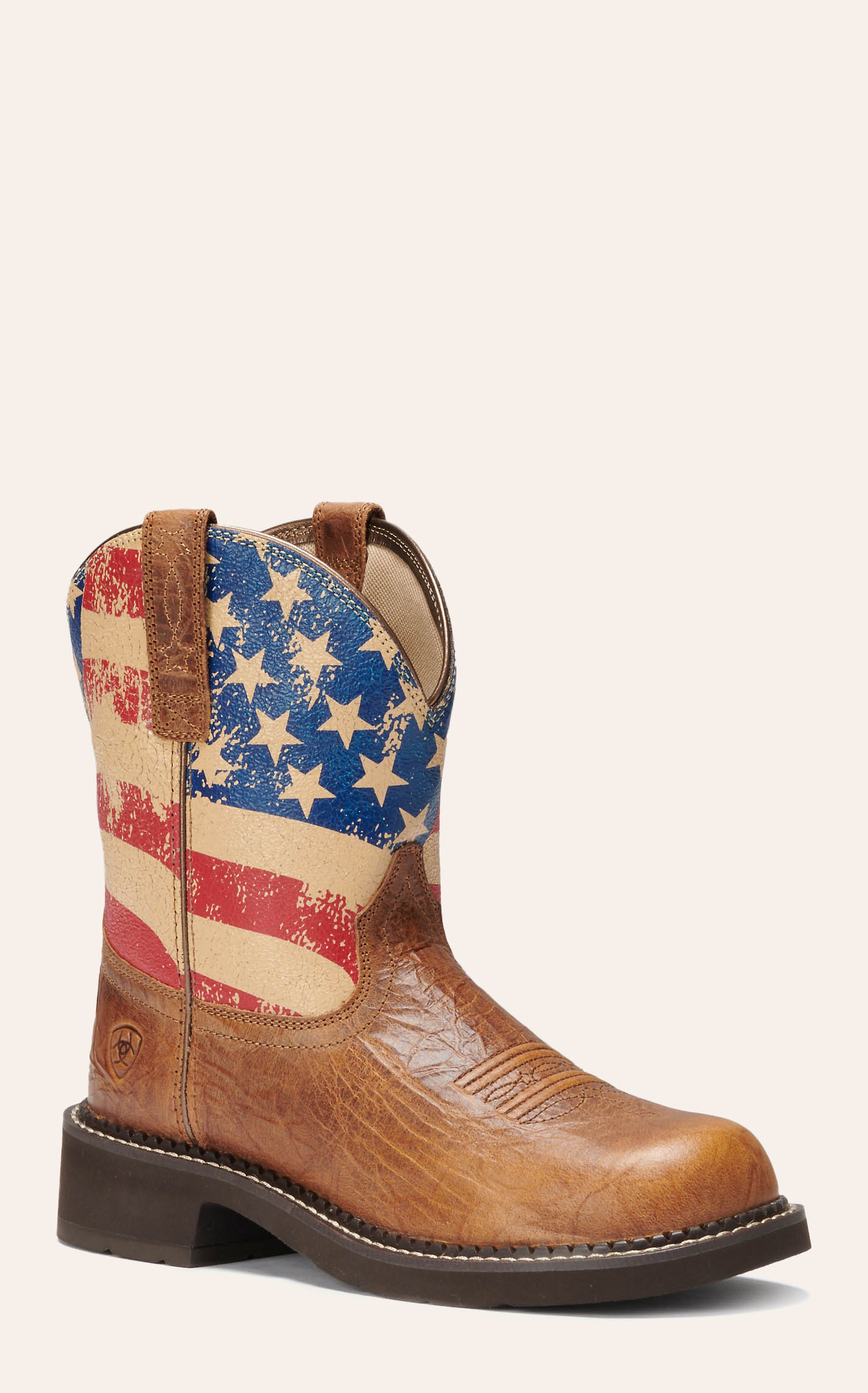 Ariat Women's Fatbaby Heritage Patriot Crackled Tumeric Brown with ...