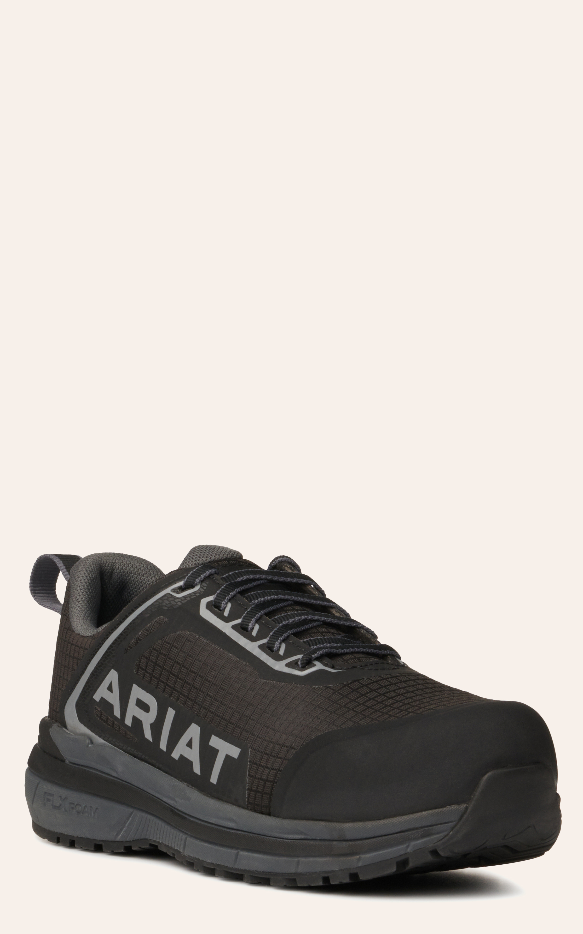 Ariat Women's Outpace Black Round Composite Toe Lace Up Work Shoe ...