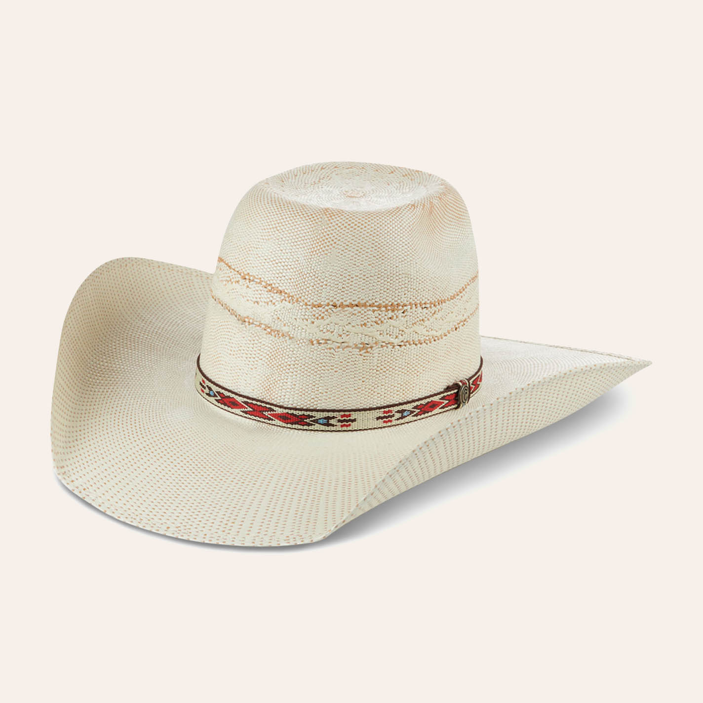 Rafter C Tan Punchy Bangora Straw Hat | Cavender's