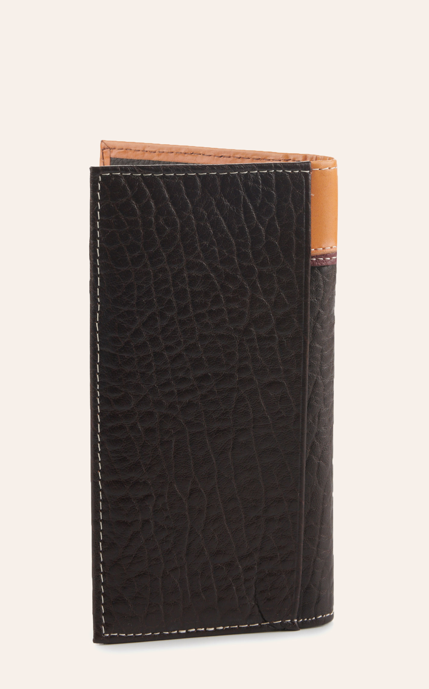 Rafter C Men’s Dark Tooled Leather Burgundy Underlay Checkbook Cover ...
