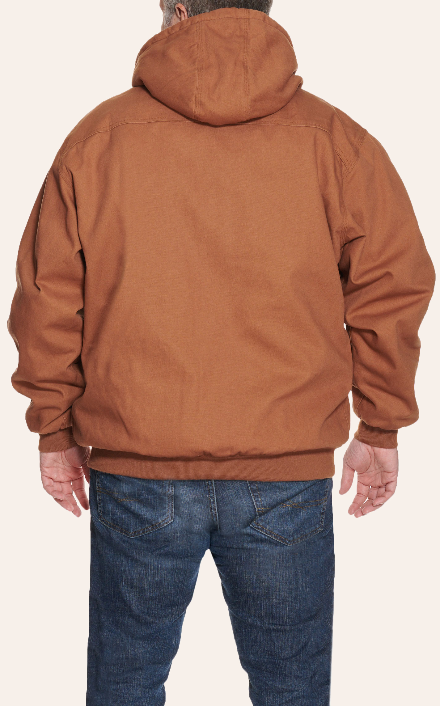 Cowboy Workwear Men's Clay Brown Hooded Canvas Jacket - Big & Tall